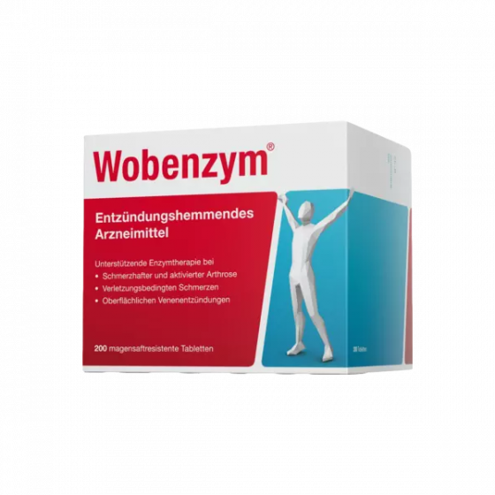 Wobenzym® enzymen - 200 tabletten - met bromelaïne, trypsine & rutine